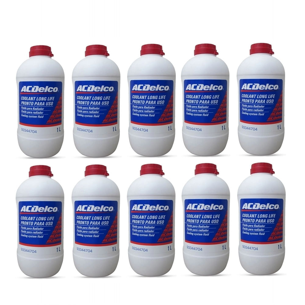 Combo 10 Litros Aditivos para Radiador Acdelco Diluído Pronto para Uso ...